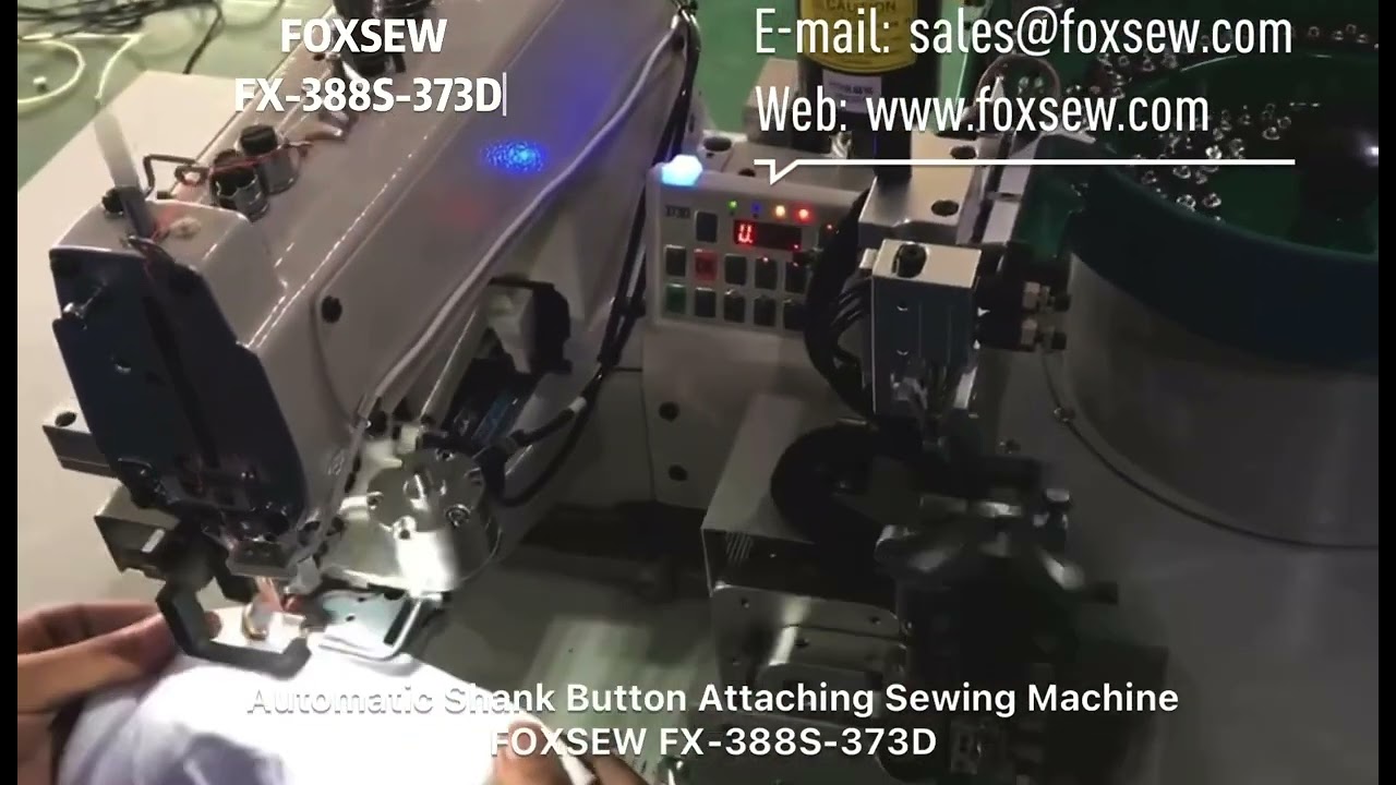 Automatic Shank Button Attaching Sewing Machine - YouTube