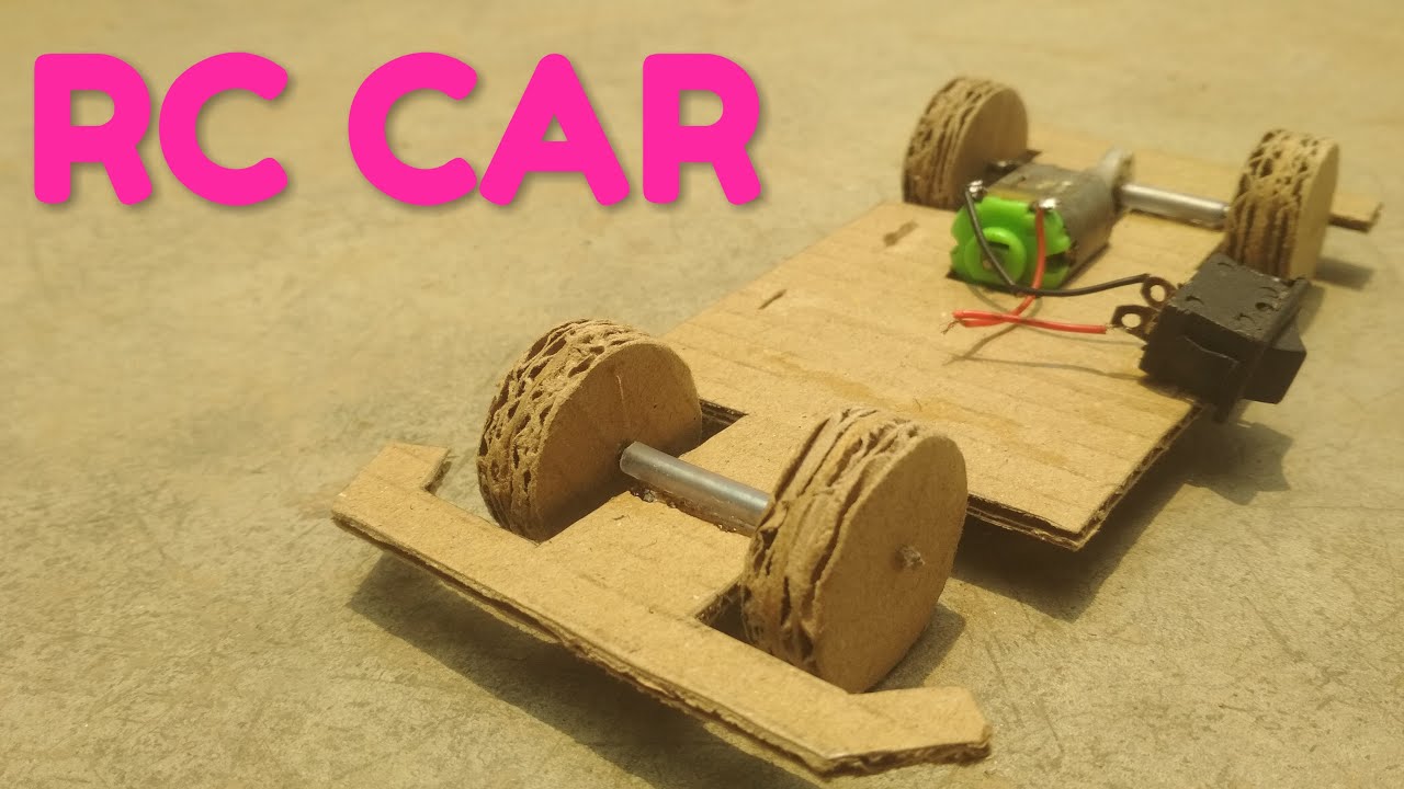 how to make RC car with cardboard - YouTube