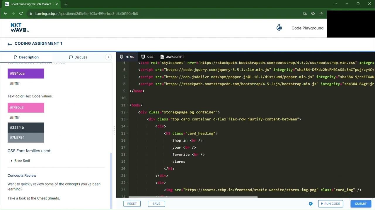 Favorite Stores Page Bootstrap Coding Assignment 1 Nxtwave Ccbp 4o Youtube