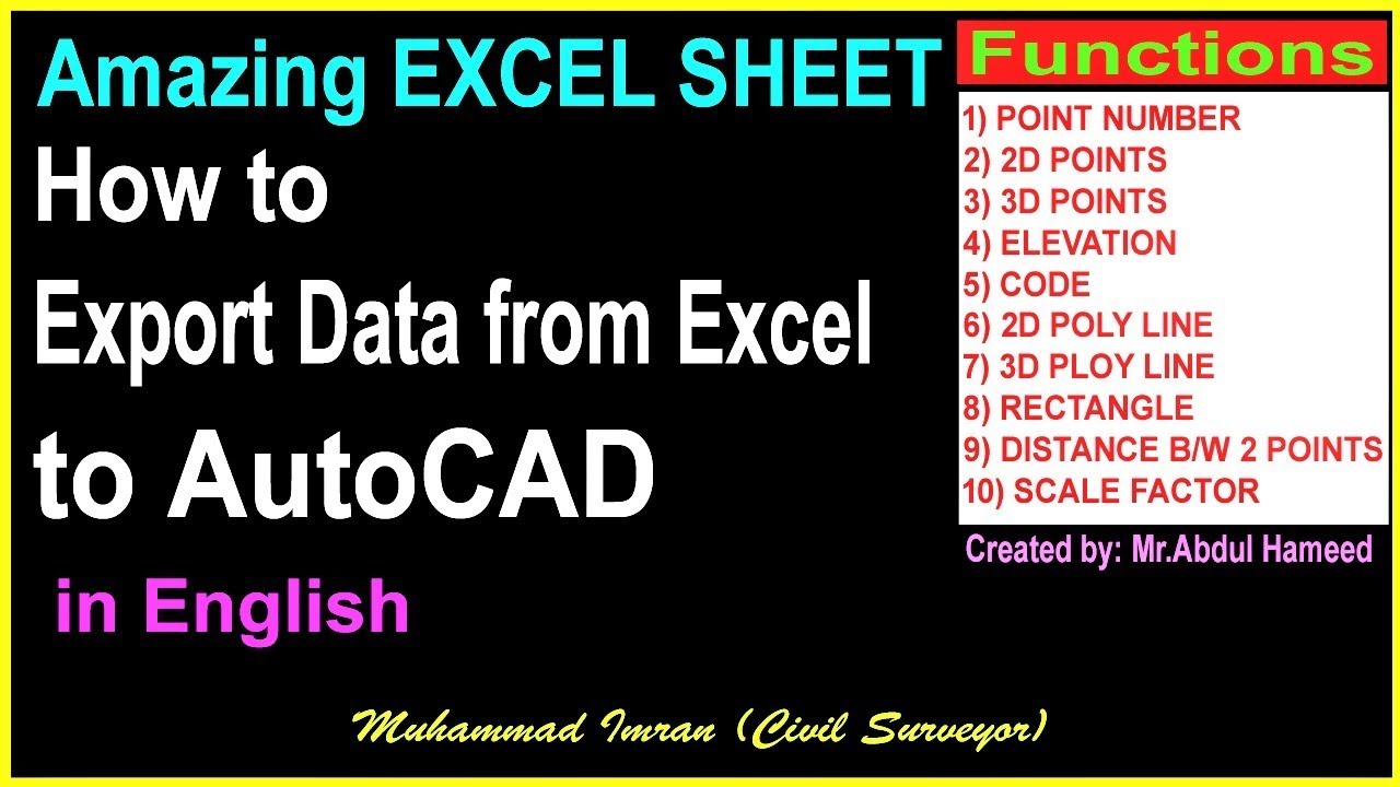 How To Export Data From Excel To AutoCAD Multi Functions Sheet how-to-export-data-from-excel-to-autocad-multi-functions-sheet