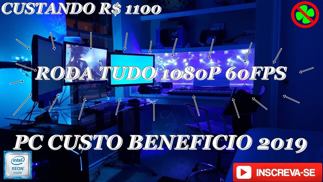 PC 1100 REAIS QUE RODA TUDO FULL HD 60 FPS XEON + RX 570 O MELHOR CUSTO ...