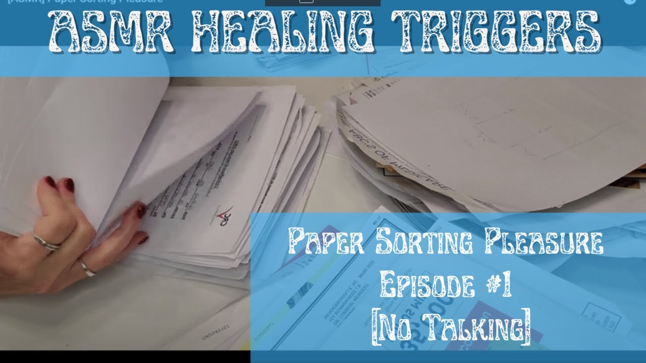 [ASMR] Paper Sorting Pleasure Episode #1 [No Talking] - YouTube