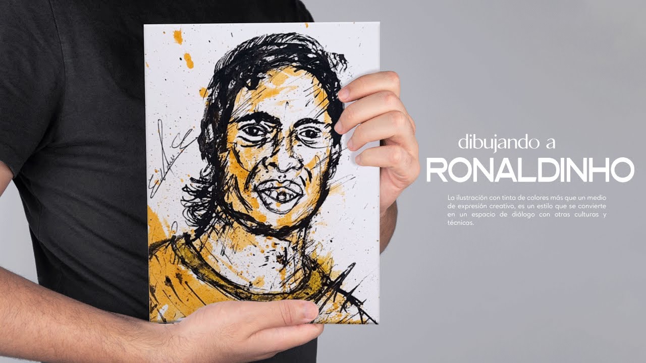 Como dibujar a Ronaldinho Drawing Ronaldinho - YouTube