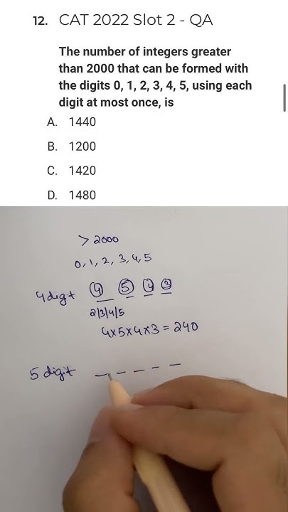CAT 2023 prep || question on permutations and combinations || CAT 2022 || QA || MBA #math #mba ...