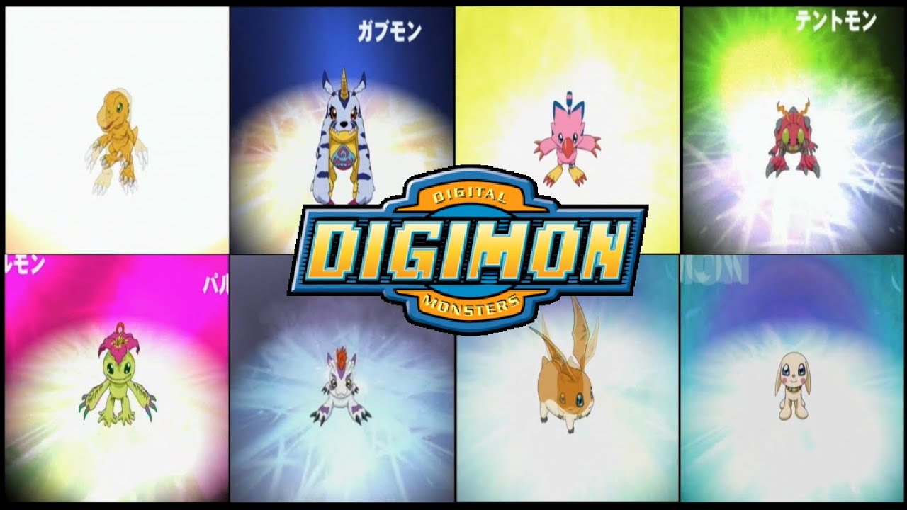 'Fan edit' Digidestined Digimon digivolve (Season one) - YouTube