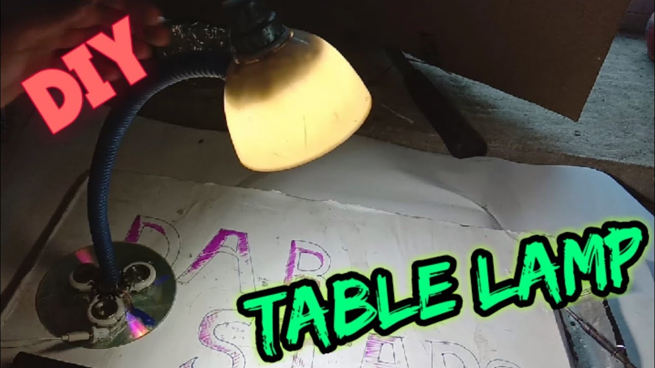 Make DIY table lamp.. Easily - YouTube