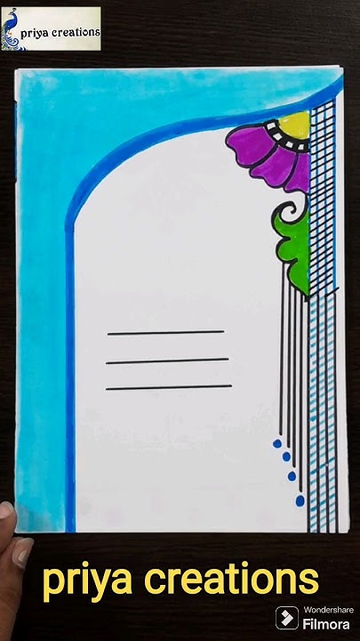 10 Easy front page design for school projects and idea note journals ...