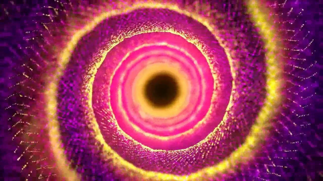 Intense collision of gold particle rays VJ LOOPS - YouTube