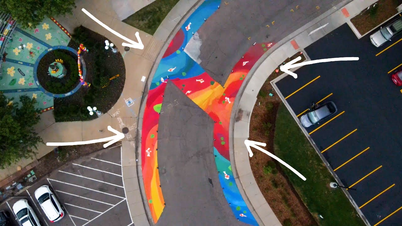 How to paint a ground mural with Street Bond Pavement Paint - YouTube