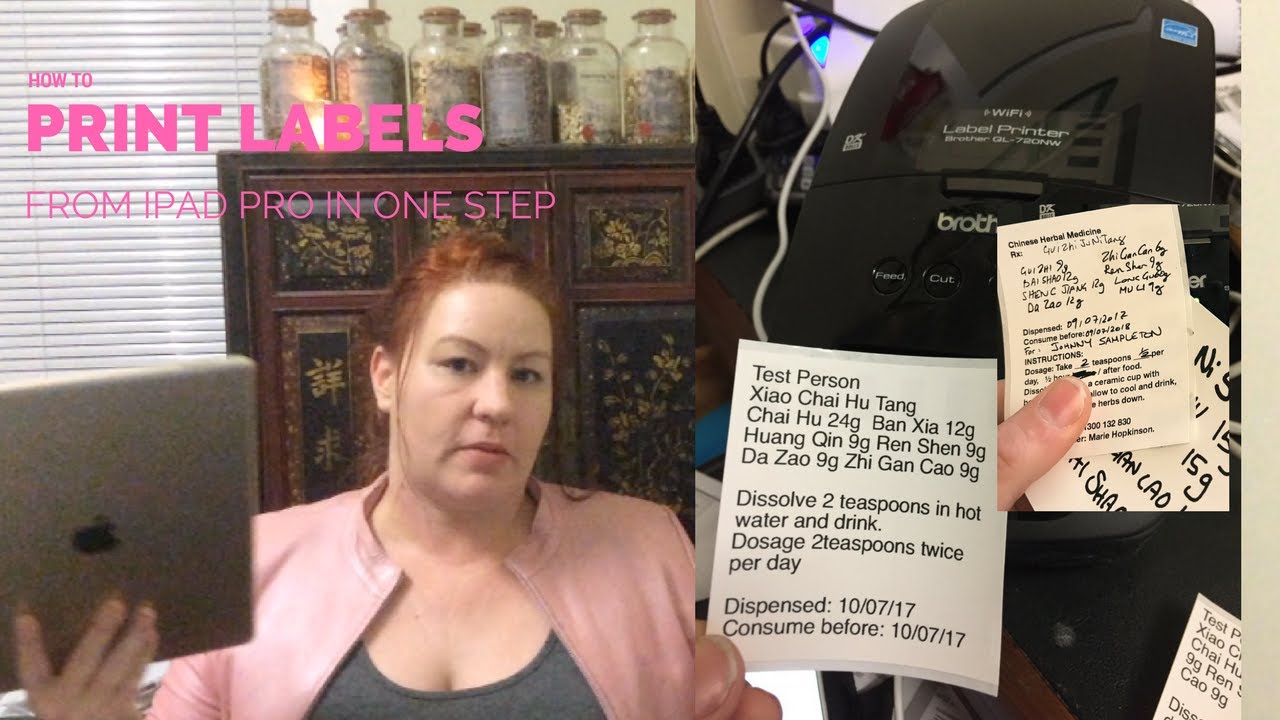 Air print labels from ipad pro - YouTube