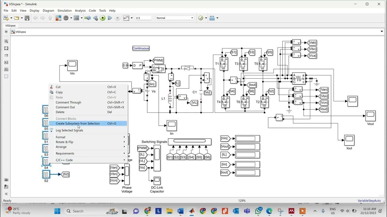 Creating subsystem in MATLAB/Simulink software - YouTube