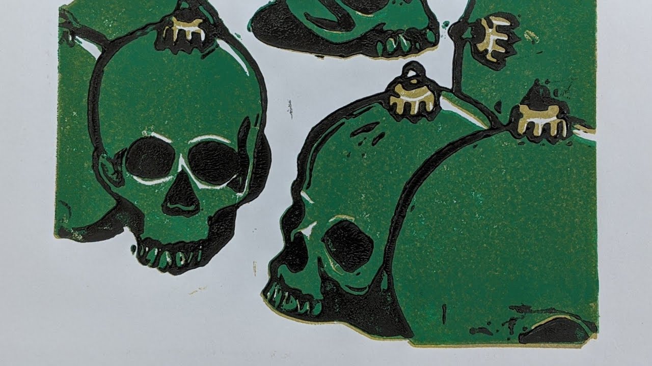 3 color reduction print - December 2020 chad brown - YouTube
