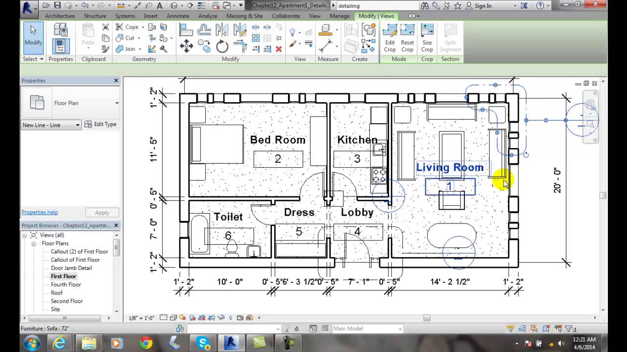 Revit 12-05 Creating a Callout View Using the Sketch Path Tool - YouTube