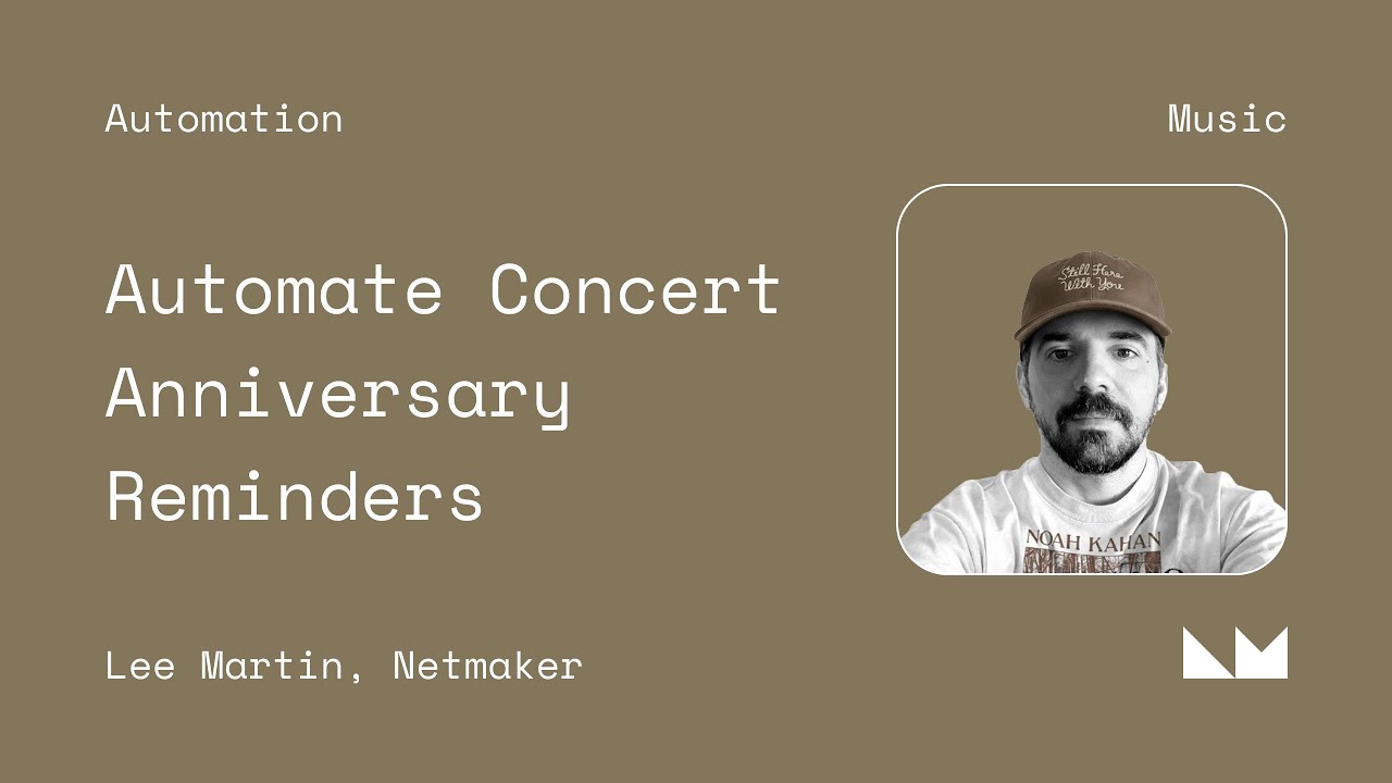 Automate Concert Anniversary Reminders - YouTube