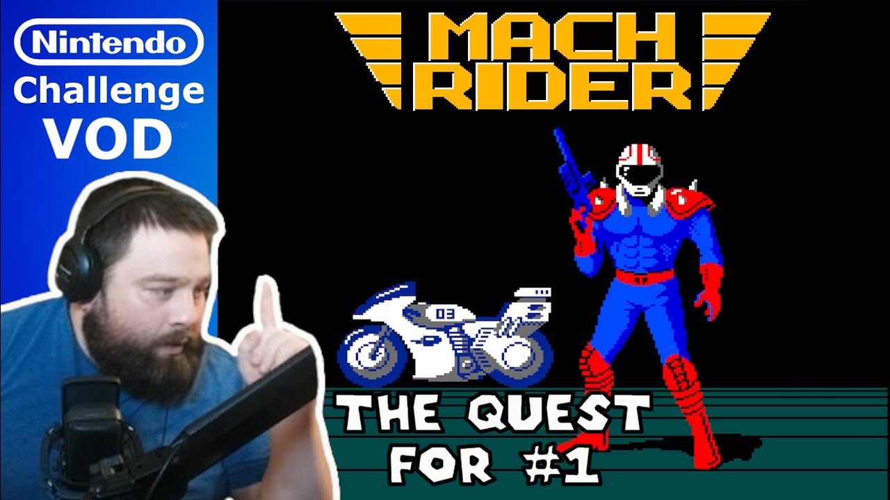 [VOD] Beating EVERY Nintendo Game | VS. Mach Rider (Endurance Course ...