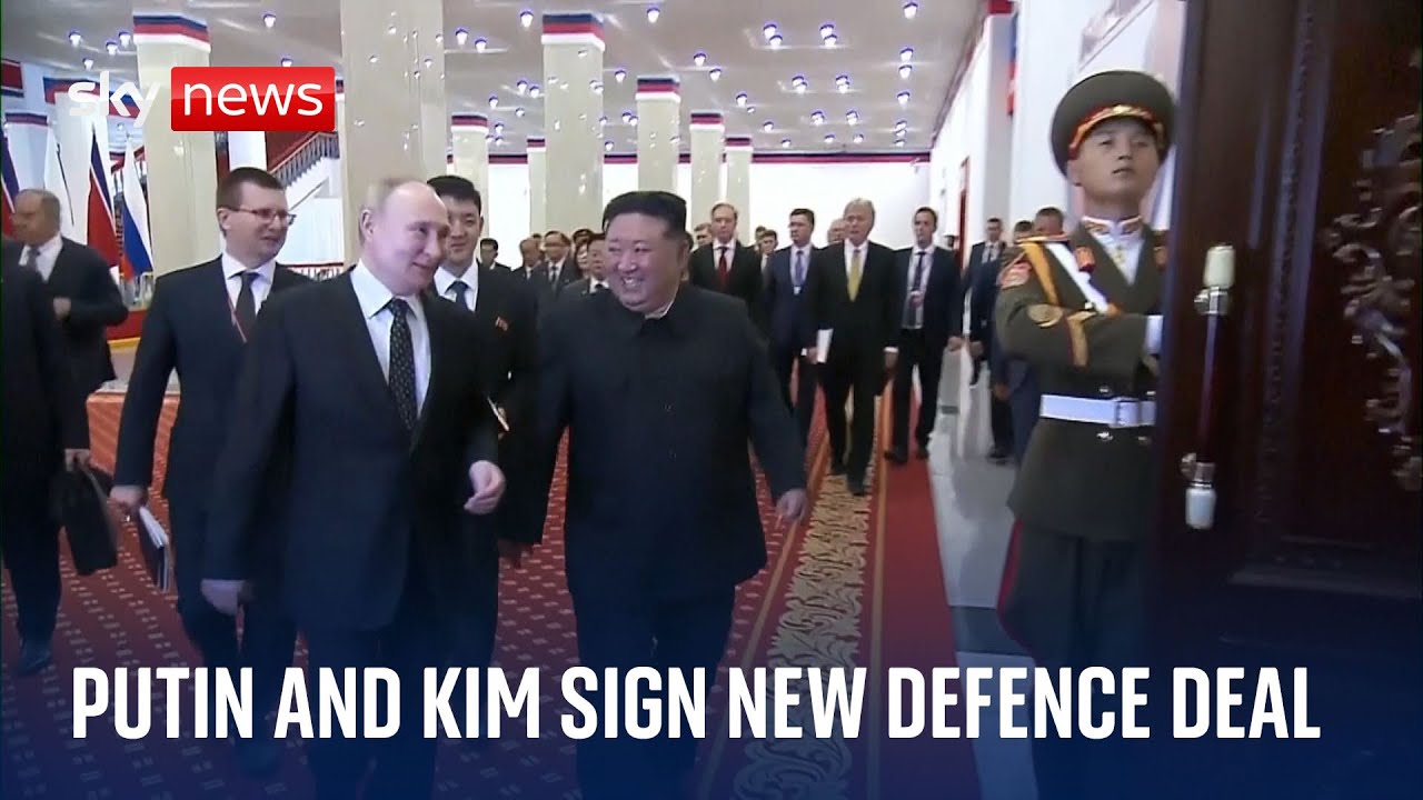 Putin and Kim sign new defence deal - YouTube