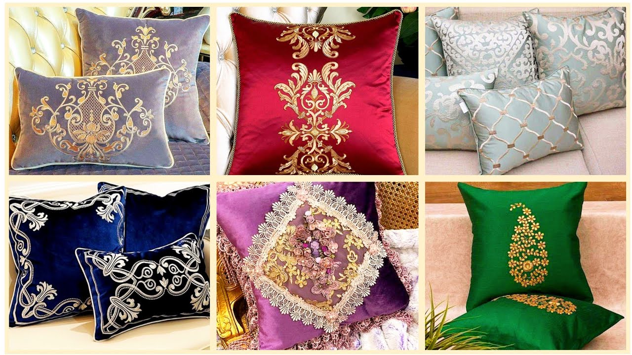 Luxury Stylish Fancy Laceup And Embroidered Pillow Cushion Design - YouTube