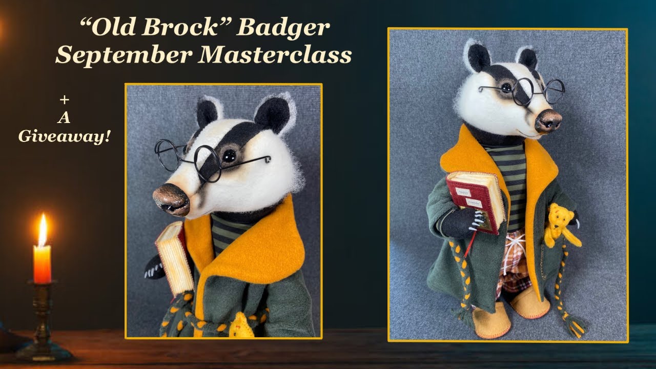 "Old Brock" September Masterclass || Badger Art Doll || + GIVEAWAY ...