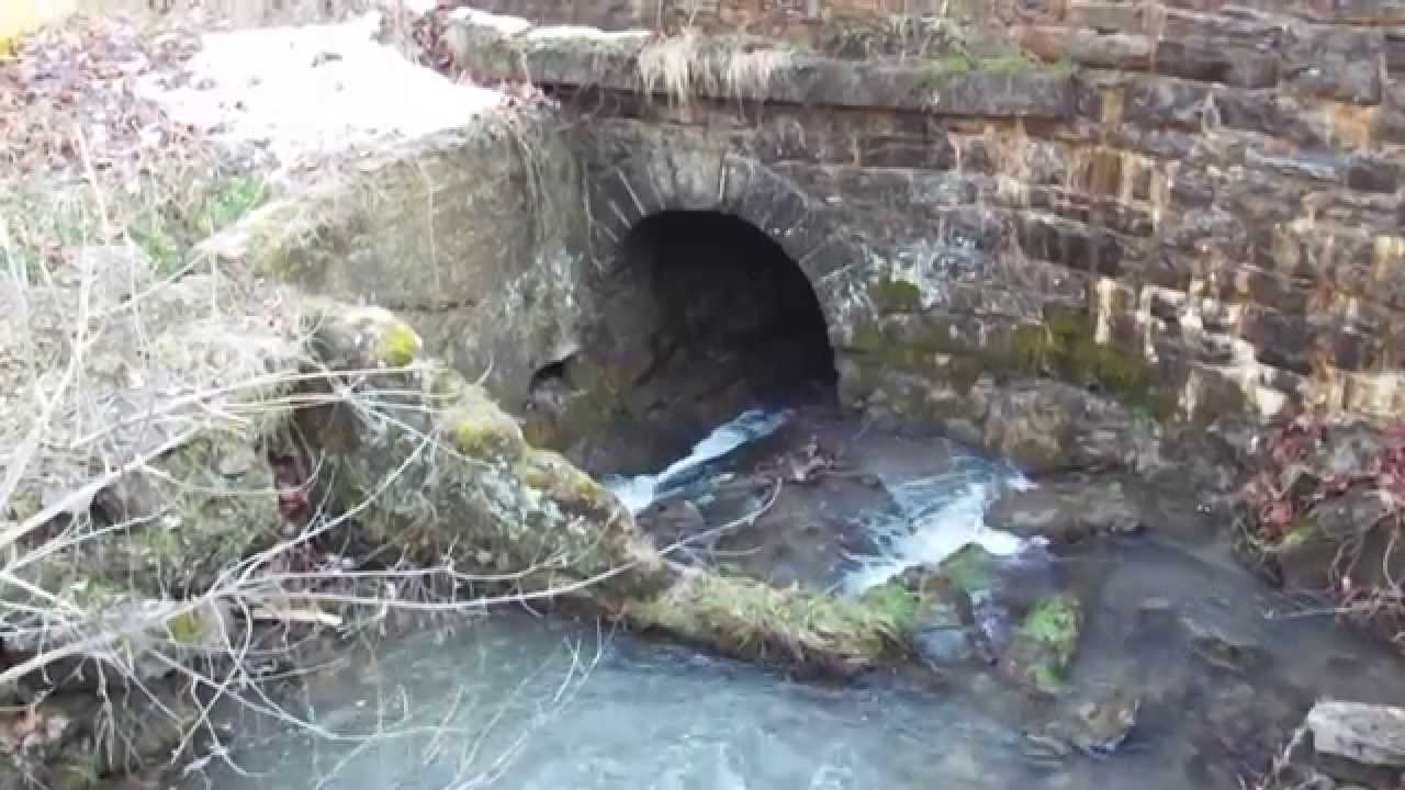 Karst Stream Enters Horseshoe Tunnel Under C&O Canal - 1834 - YouTube
