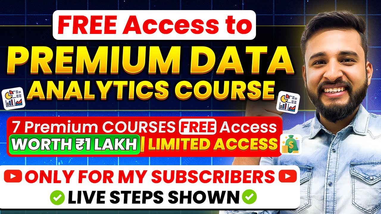 😍FREE ACCESS TO PREMIUM DATA ANALYTICS COURSE | 7 COURSES | 🚨**ONLY FOR ...