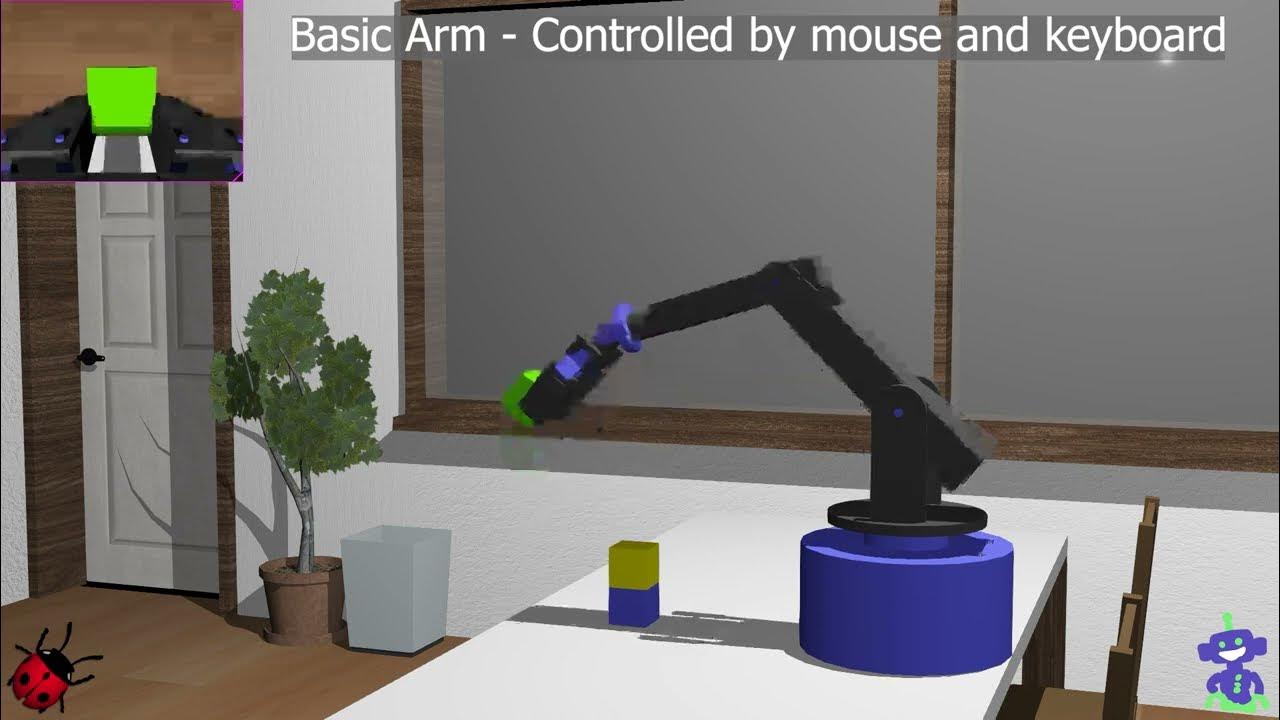 Basic Arm Controlled By Mouse And Keyboard Webots Cyberboticswebots Youtube