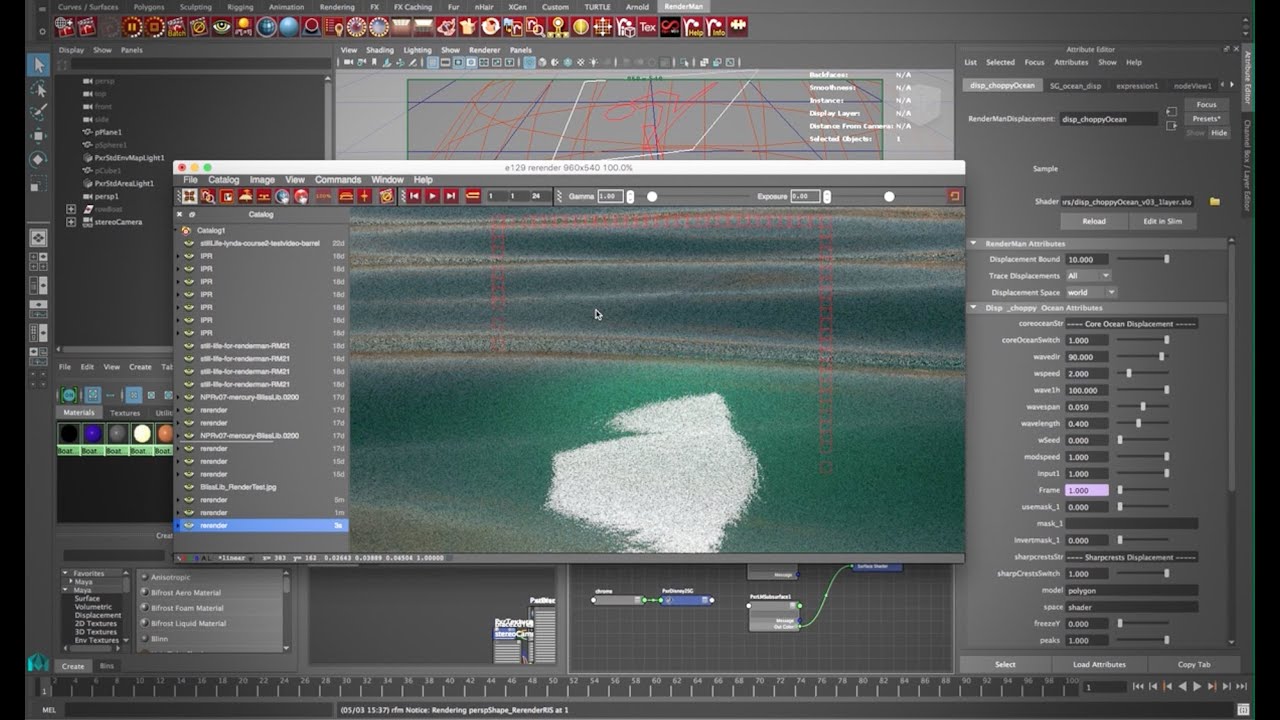 Animating Ocean in Maya & RenderMan - YouTube