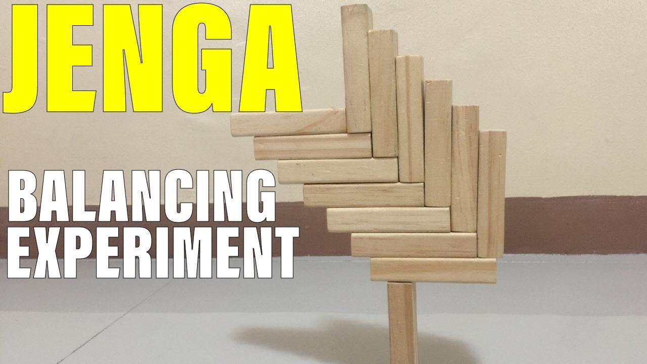 JENGA BALANCING EXPERIMENT | JamJamHomeScience Experiment - YouTube