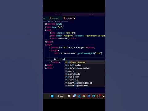 Webpage Color Changer || #codingshorts #coding #coder #code #webdevelopment #webdesign - YouTube
