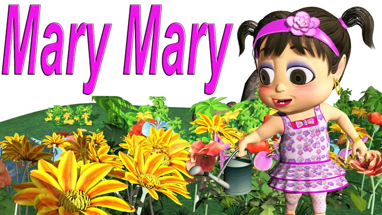 Mary Mary Quite Contrary l 3D Song for Kids l Mary Mary quite contrary ...