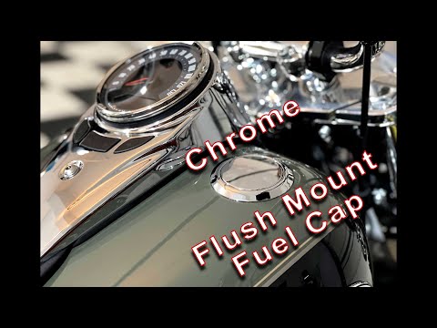 Harley Davidson Flush Mount Fuel Cap and Left Side Tank Cap Kit Install ...
