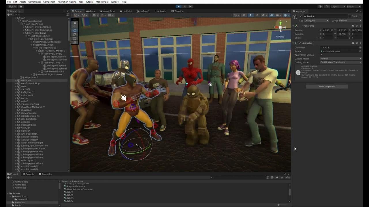 unity Characters Test - YouTube