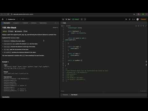 Leetcode 155 | Min Stack | Efficient Solution | Solution in Tamil - YouTube