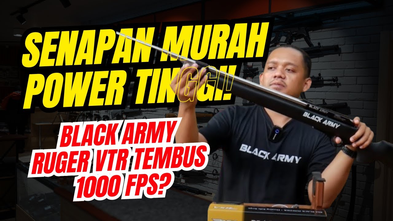Senapan 1 Jutaan - Black Army Ruger VTR: Power Tembus 1000 FPS? - YouTube