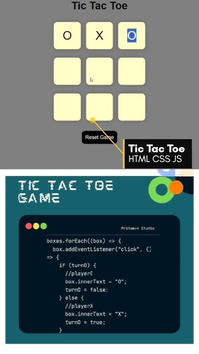 Tic Tac Toe game by using HTML CSS and JavaScript #ytshorts #shorts #coding #javascript - YouTube