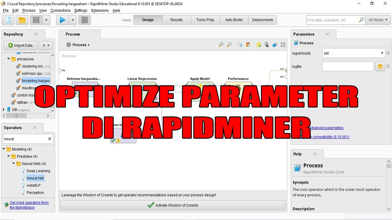 Optimize Parameter Data Abalone Di Rapidminer Youtube