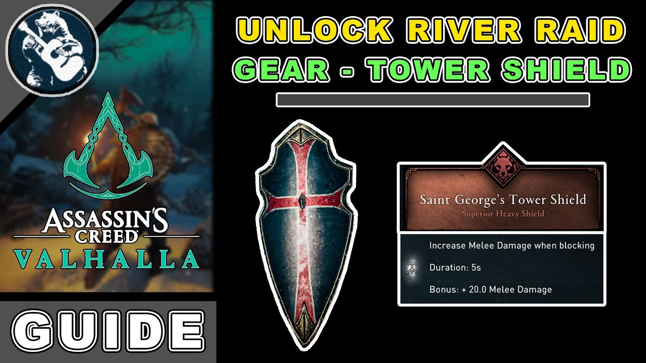 Saint George Set Heavy Shield Assassins Creed Valhalla River Raids Gear ...