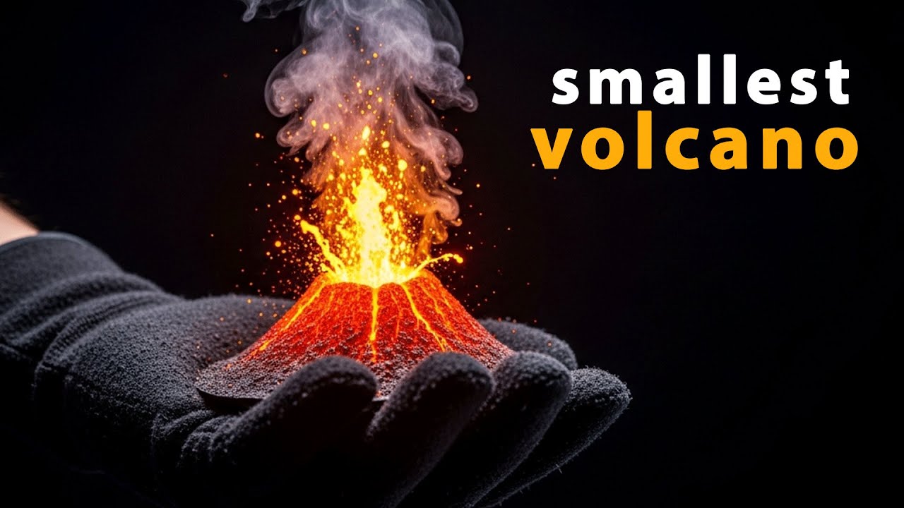 World’s Smallest Volcano Eruption Experiment - YouTube