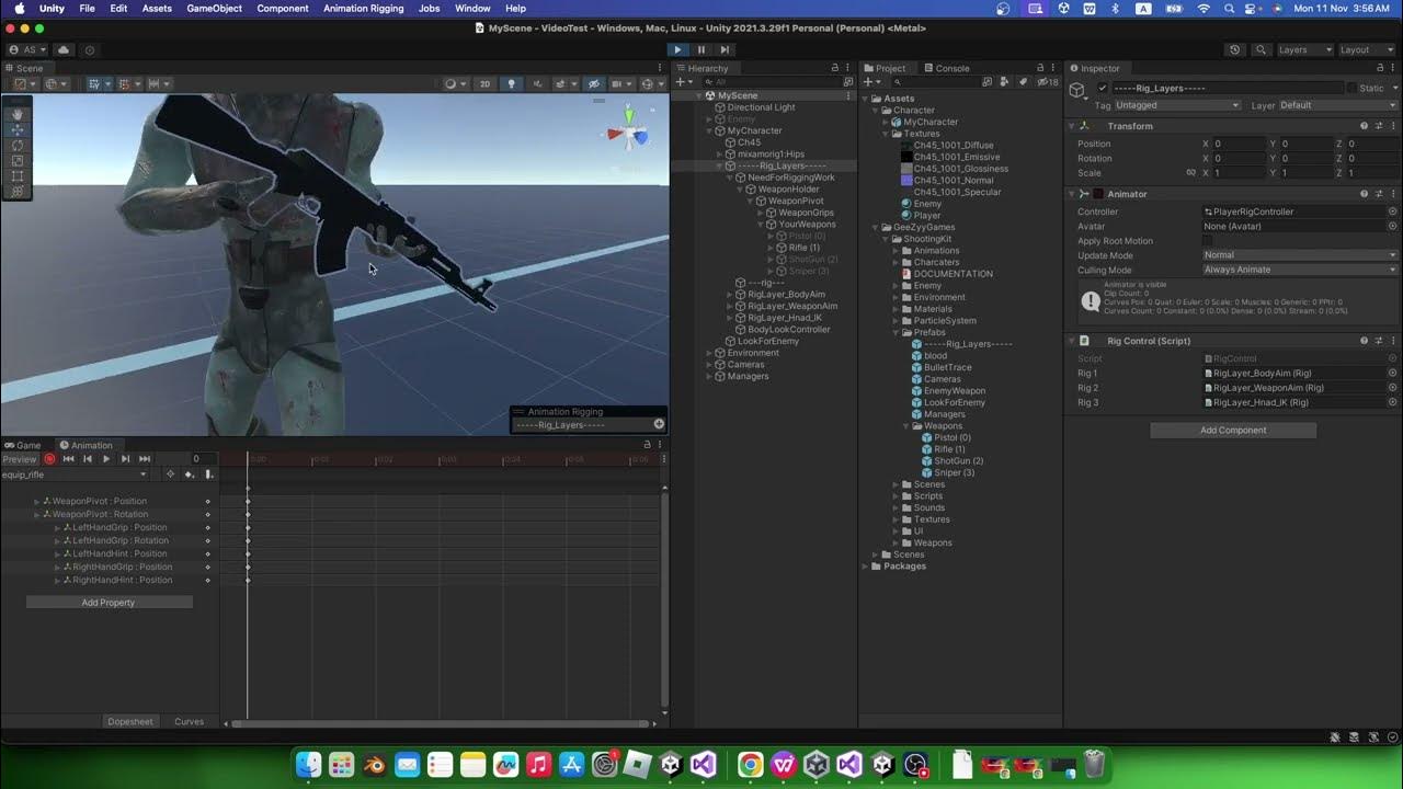 Quick Third Person Shooter | Advance Rig Setup | Unity Tutorial - YouTube
