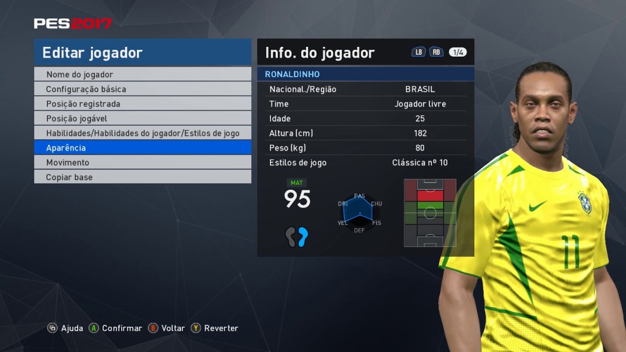 Brasil Classic base 2002 - PES 2017 - YouTube