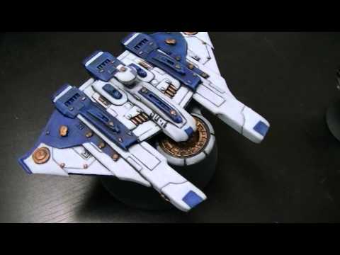 Battlefleet Gothic Tau in blue and white - YouTube