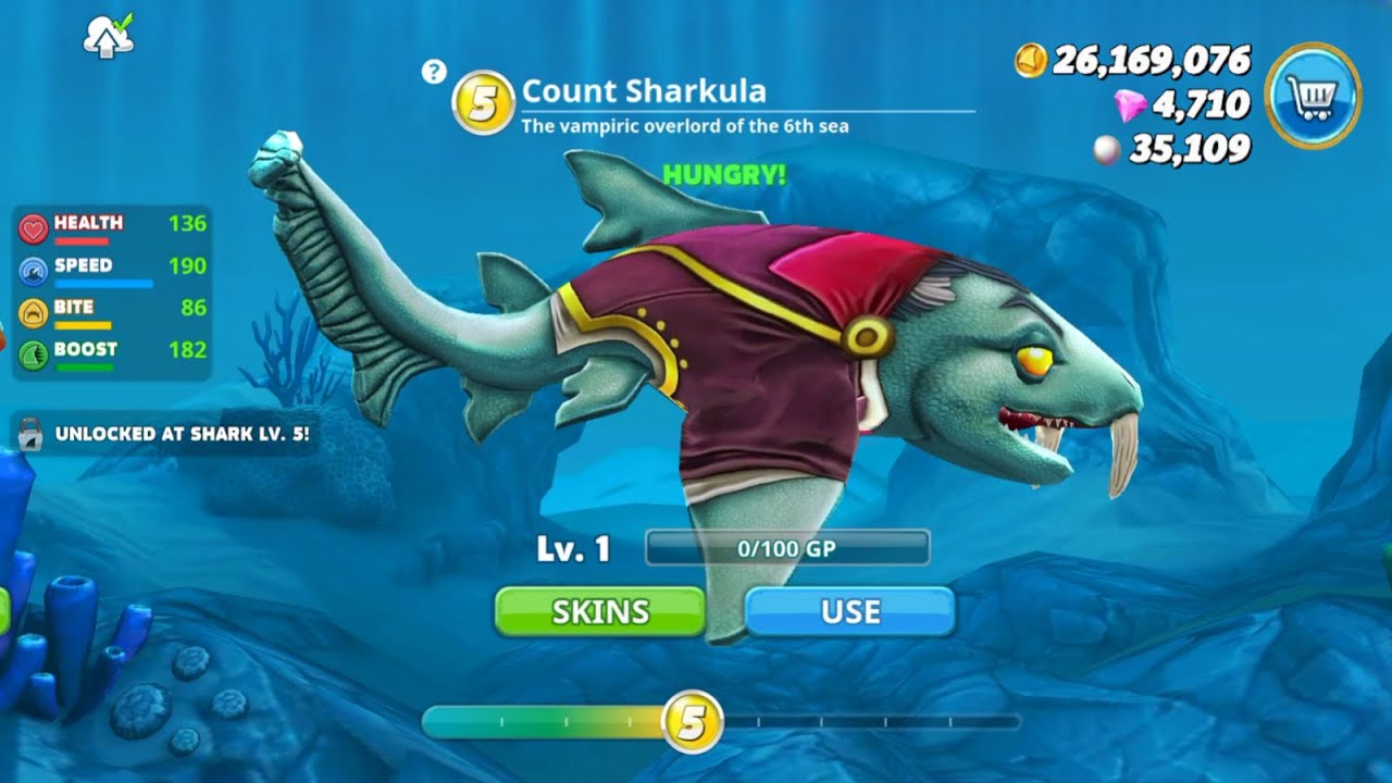 NEW COUNT SHARKULA UNLOCKED AND COUNT SHARKULA GAMEPLAY - Hungry Shark ...