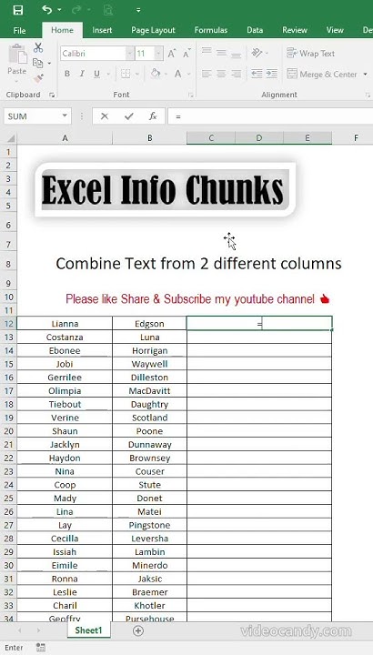 Combine Text Shortvideo Exceltips Exceltricks Excel Tips And Tricks Shorts Youtube