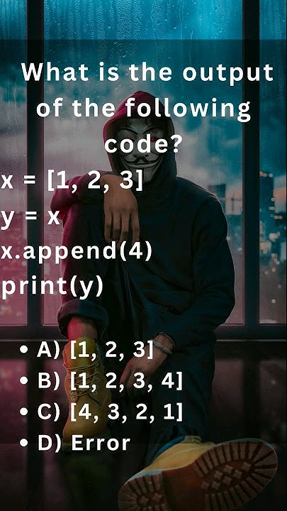 Output of the following python code #python #mcq #pythonmcq - YouTube