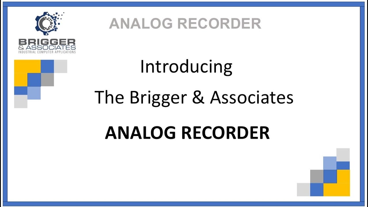 Analog Recorder Introduction - YouTube