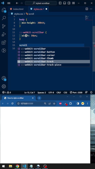 Styled Scrollbar Frontend Html Css Fronttips Scrollbar Youtube
