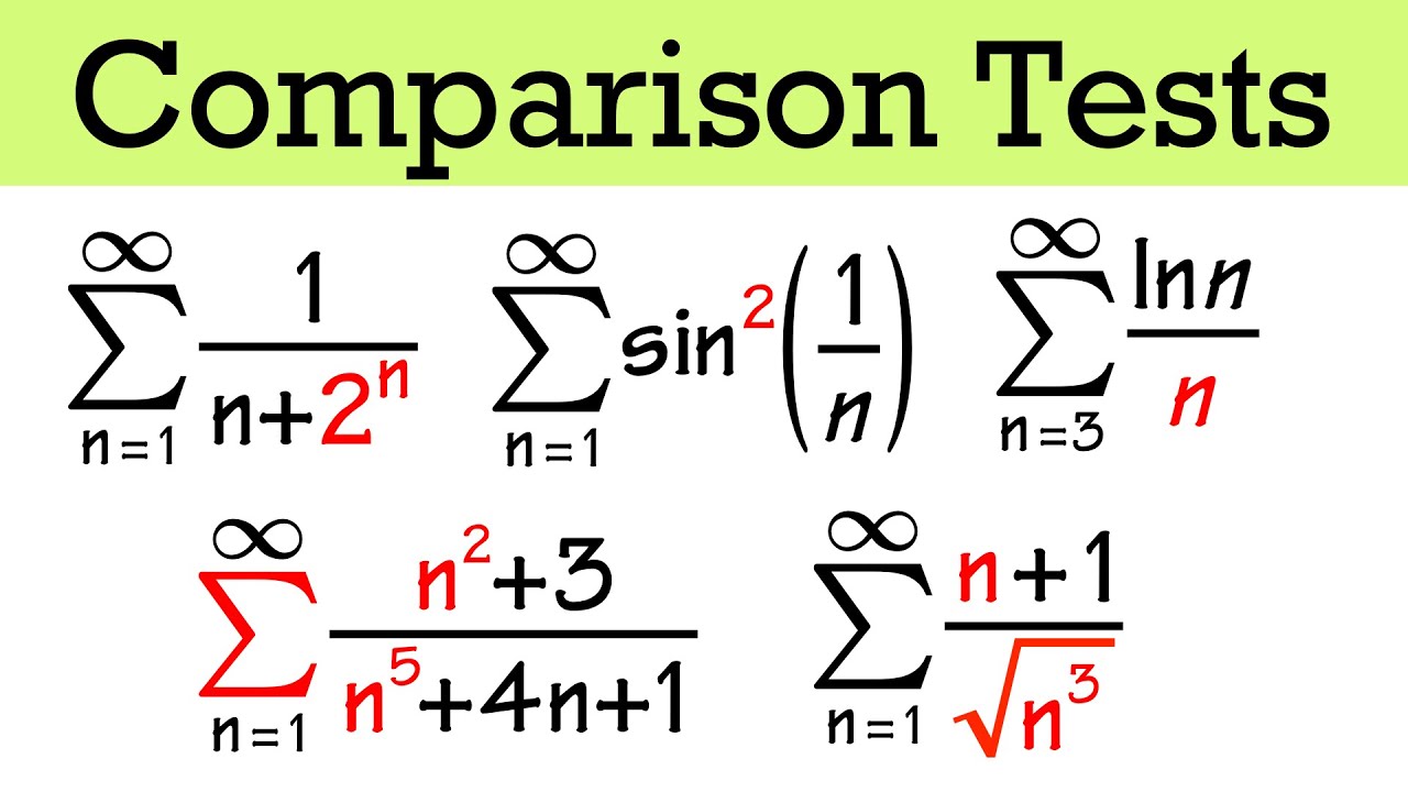 Direct comparison & limit comparison tests (8 examples) Calculus 2 ...