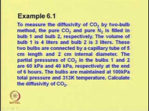Mod-01 Lec-06 Diffusion coefficient: Measurement and Prediction Part I - YouTube