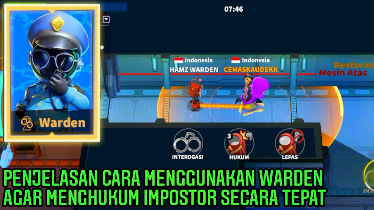GAMEPLAY WARDEN SUPER SUS - CARA MENGGUNAKAN FRAKSI WARDEN AGAR ...