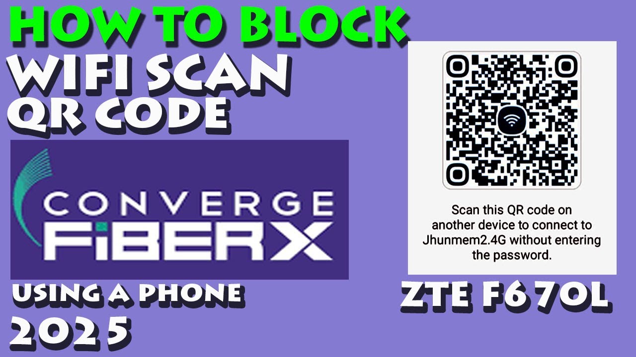 HOW TO BLOCK WIFI SCAN QR CODE OF CONVERGE FIBER using a phone 2025 ...