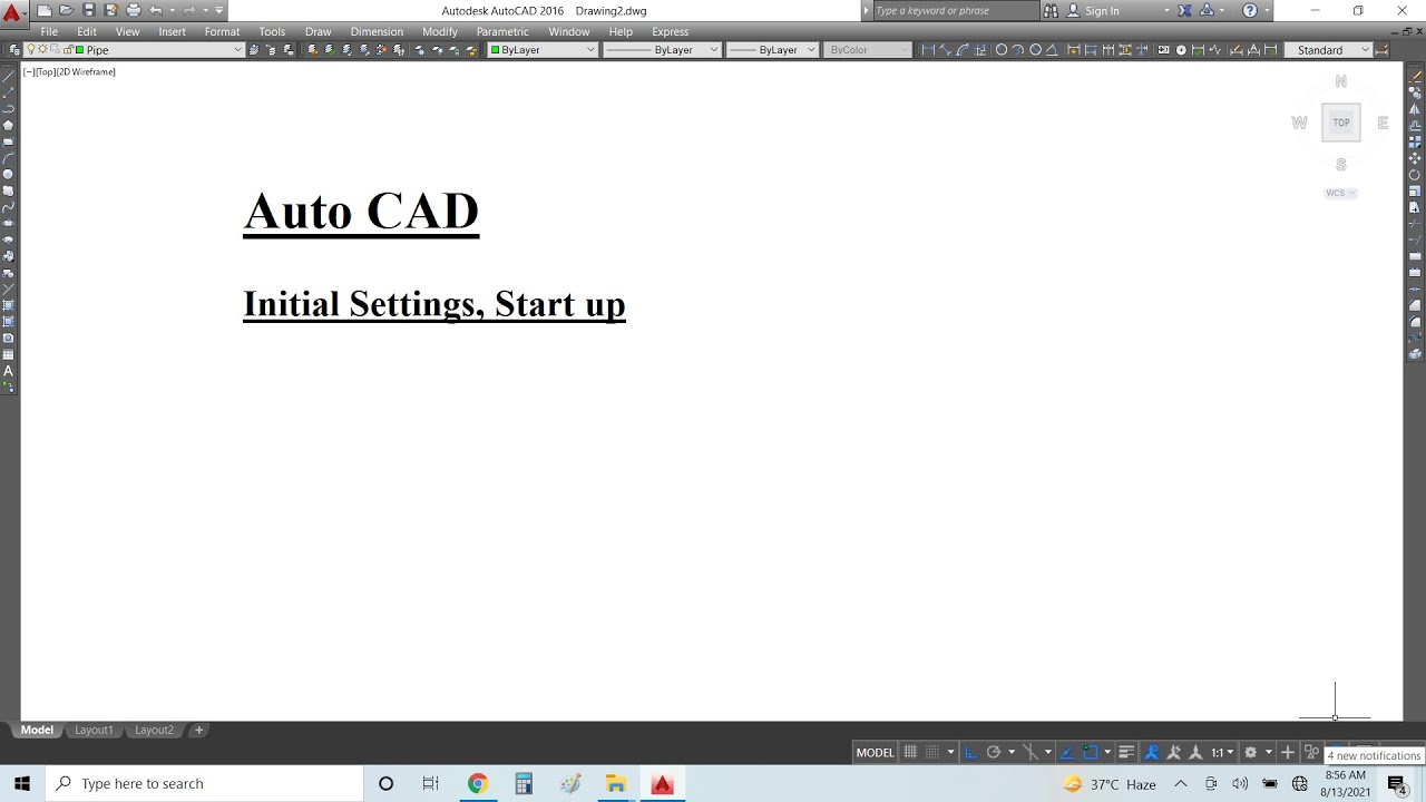 Auto CAD Learning. Lect 1. Settings/ Initial Settings of CAD / Auto CAD ...